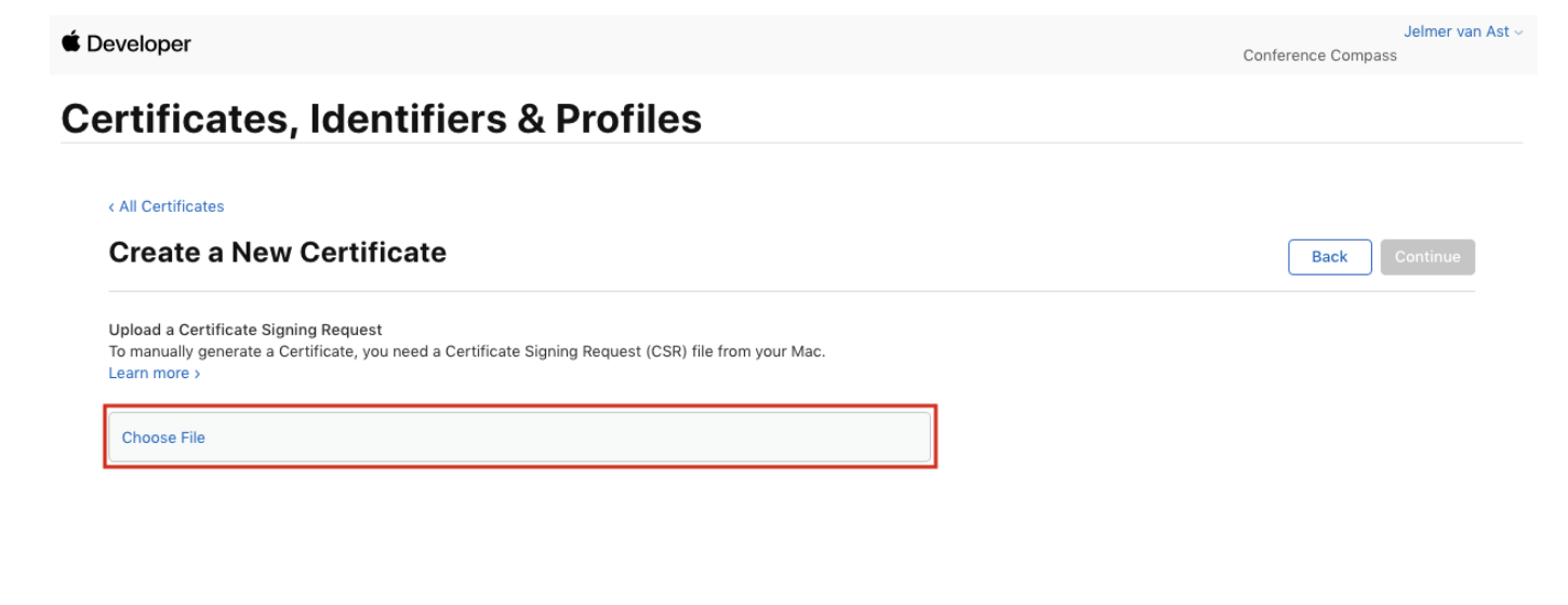Creating iOS certificates for publishing to the App Store
