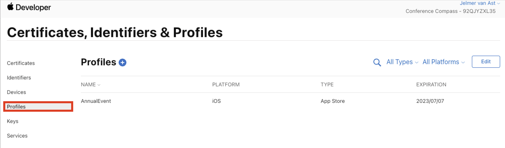Creating iOS certificates for publishing to the App Store